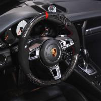 China Carbon Fiber Steering Wheel with Shift Paddles - 45×45×20cm Universal Fit, 1 Year Warranty for sale