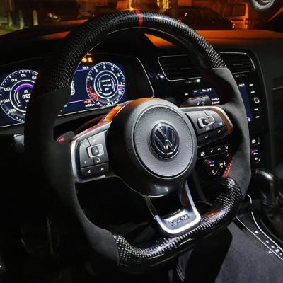 China VW Series Carbon Fiber Steering Wheel - Lightweight Design with 1-Year Warranty for Universal Vehicle Compatibility for sale