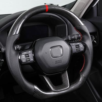 China Custom Carbon Fiber Steering Wheel 43x43x20cm with Black Grip - D Shape/F1 Style Options for sale