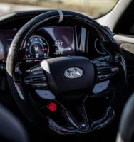 China Hyundai Series Custom Steering Wheel 43×43×20cm Round Top Flat Bottom Design with Double Stitching - Kaimiao SW001 for sale