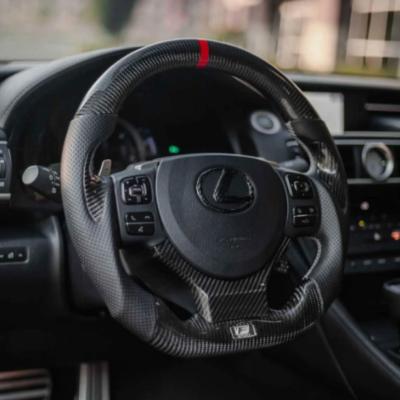 China Kaimiao SW001 Carbon Fiber Steering Wheel for Lexus - 43×43×20cm Custom Design with Double Stitching for sale