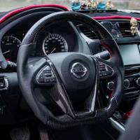 China Kaimiao SW001 Custom Steering Wheel - 43cm D-Shape Carbon Fiber with Leather Options for Automotive Customization for sale