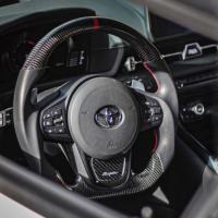 China Kaimiao SW001 Custom Leather Steering Wheel - Round Top Flat Bottom Design with Customizable Colors and Stitching for sale