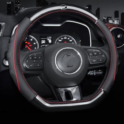 China Kaimiao SW001 Customized Design Steering Wheel - 43×43×20cm Double Stitching Leather Round Top Flat Bottom for sale