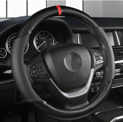 China Kaimiao Carbon Fiber Steering Wheel 36cm Universal Fit with Enhanced Grip and 1-Year Warranty for sale