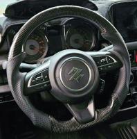 China Suzuki Series Black Carbon Fiber Steering Wheel with Enhanced Grip - Standard Size, 1-Year Warranty for Heavy Duty Vehicles for sale