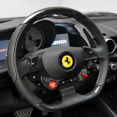 China Ferrira Series Custom Design Steering Wheel - 14.5 Inch Leather Grip with Smooth Pattern & Personalized Options for sale