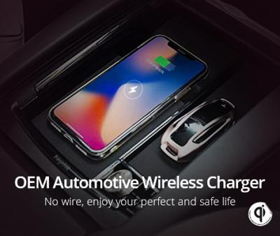 China KaiMiao OEM Automotive Wireless Charger with 80% Efficiency for BMW X1/X3/X5/3 Series/5 Series - QI Certified 9-16V Input for sale