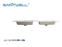 China Top Quality SWJ1400D Wholesale China Suppliers Artificial Stone Basins Double Hand Washing Basins for sale