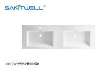 China Top Quality SWJ1400D Wholesale China Suppliers Artificial Stone Basins Double Hand Washing Basins for sale