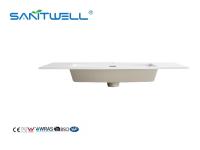 China Large Size Good Sale SWJ1000 Sanitary Ware Stone Resin Basins Glossy White Bowl Sinks for sale