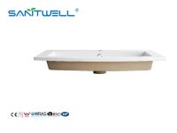 China Popular Models SWZ820 Favorable Price Stone Resin Basins Durable OEM Acceptable Matt White Washing Hand Basins For Hotel for sale