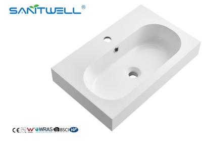 China SW6051-590 Wholesale China OEM Acceptable Stone Resin Basins Inside Round Shape Semi-Counter Sinks for sale