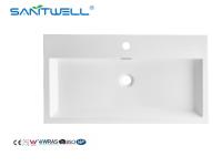 China Wholesale China SW6002-765 Suppliers Stone Basins Glossy White Various Sizes Customized Washing Hand Basins for sale