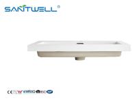 China OEM Acceptable SWF804 Cheap Price Stone Resin Basins Thicjk Edge Various Sizes Washing Hand Basins For Hotel for sale