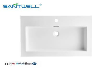 China OEM Acceptable SWF804 Cheap Price Stone Resin Basins Thicjk Edge Various Sizes Washing Hand Basins For Hotel for sale