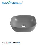 China Chaozhou New Developed AB8417MG Models Professional Manufacturer Vanity Wash Hand Basins Matt Grey Sink for sale