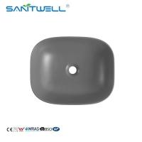 China Chaozhou New Developed AB8417MG Models Professional Manufacturer Vanity Wash Hand Basins Matt Grey Sink for sale