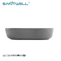 China Sanitary Ware AB8475 Bathroom Ceramic Wash Hand Basin  Matt Grey Popular Colorful Sinks for sale