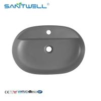 China Sanitary Ware AB8475 Bathroom Ceramic Wash Hand Basin  Matt Grey Popular Colorful Sinks for sale