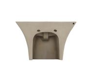 China Luxury Fashion Design SWM9507-1 Bathroom Half Pedestal Sinks Soild Surface Wall Hung Sinks for sale
