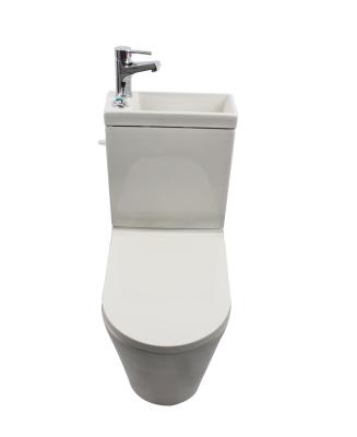 China New Model Favorable SWJ101 Price Two Piece Washdown Rimless Toilets with Faucet for washing Hand SInks for sale