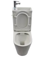 China New Model Favorable SWJ101 Price Two Piece Washdown Rimless Toilets with Faucet for washing Hand SInks for sale