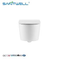 China Wholesale Luxury SWA325 Procelian WC Washdown Rimless Wall Hung Toilets P trap European Market for sale