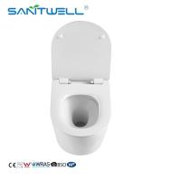 China Wholesale Luxury SWA325 Procelian WC Washdown Rimless Wall Hung Toilets P trap European Market for sale