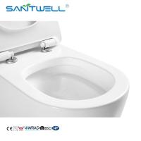 China Wholesale Luxury SWA325 Procelian WC Washdown Rimless Wall Hung Toilets P trap European Market for sale