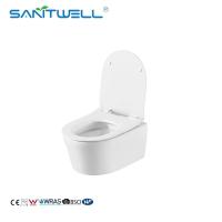 China Hot Selling SWA625 Luxury Sanitary Ware Product Washdown Rimless Flushing Wall Hung Toilets WC for sale