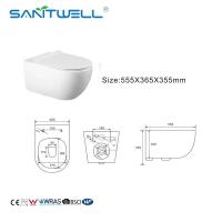 China New morden bathroom water saving p-trap 180mm wall mounted toilet hidden cistern bathroom accessories for sale