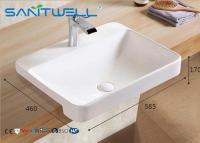 China Chaozhou Suppliers AB319 Ceramic Art Basin Above counter Vanity Sink bowl Gloss white Color for sale