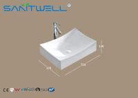 China New Design Square AB143 Above Counter Basin Ceramic Vanity Bowl  510*370*120 mm for sale