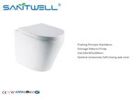 China Round P trap SWA1321F Wall Faced Toilet Washdown WC Two Piece Fitting Watermark Toilet Rimless Flushing for sale