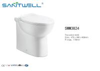 China Chaozhou Popular Models Round P trap Washdown Rimless  WC Back To Wall Toilet for sale