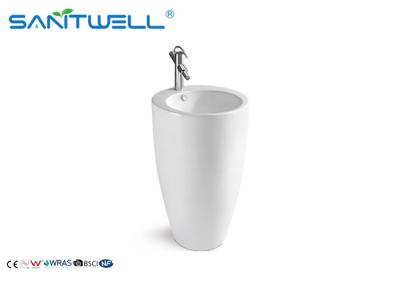 China Ceramic one piece Bathroom Pedestal Basins diamond shape SWC2241 for sale