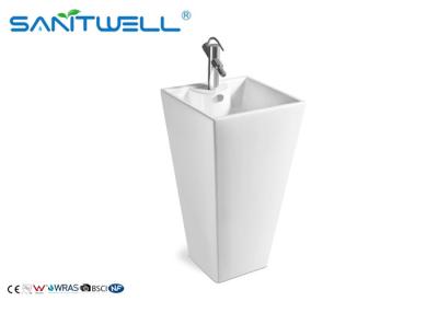 China Sanitary ware bathroom wash basins egg shaped one piece pedestal sink for sale