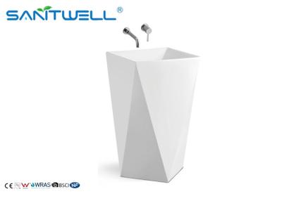 China Style bathroom sink glaze ceramic single hloe pedestal wash basin for sale