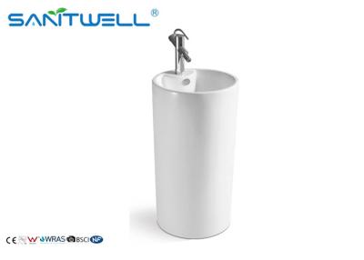 China Free Standing white pedestal  basin Elegant Design sanitaryware ceramic bathroom for sale