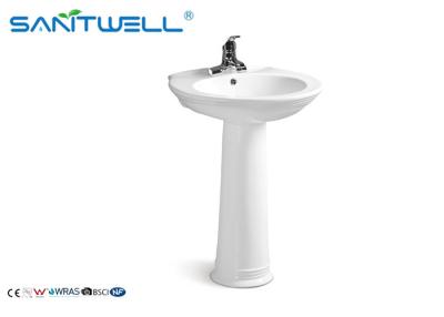 China WC Bathroom Pedestal Basins pedestal wash hand basin two piece for home decoration for sale