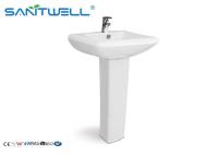 China Bathroom Pedestal Basins SWC3841 Oval Ceramic Hand Wash Basin European Market for sale