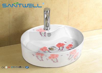 China Solid surface counter Ceramic Art Basin mirror cabinet 520*425*135mm for sale