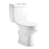 China Cheap Price Classical Model Two Piece Toilets Washdown Flushing RImless White Color Toilets for sale
