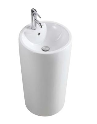 China Wholesale Art Pedestal Basins Luxury Models Floor Standing Sinks for European Market for sale