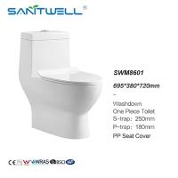 China Sanitary Ware New Models Chaozhou Washdown One Piece Toilets PP Cover Seat Trap Roughing in for sale