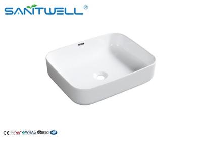 China European Style Ceramic Art Basin , Oval Shaped Face Wash Basin For Bathroom for sale