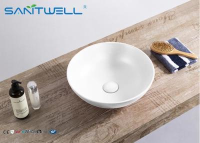 China 400 * 400 * 155 Mm Art Wash Basin Above Counter Mountings With White Color for sale