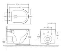 China European Style Simple Sanitary Ware Bathroom Ceramic WC White Rimless Wall Hung Floating Toilets for sale