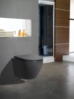 China European Style Simple Sanitary Ware Bathroom Ceramic WC White Rimless Wall Hung Floating Toilets for sale